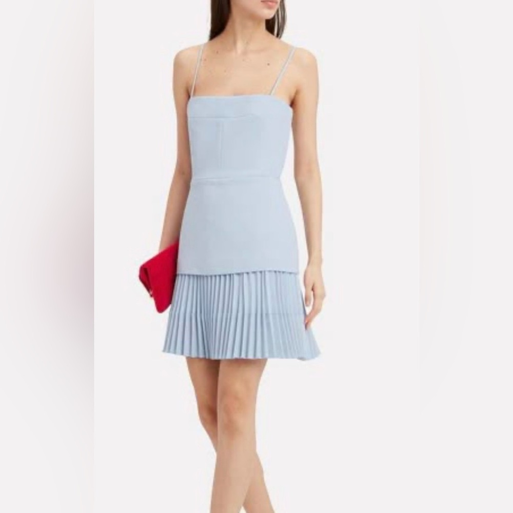 Dion Lee | Dresses | Dion Lee Ellipse Pleat Mini Blue Dress Size 4 ...